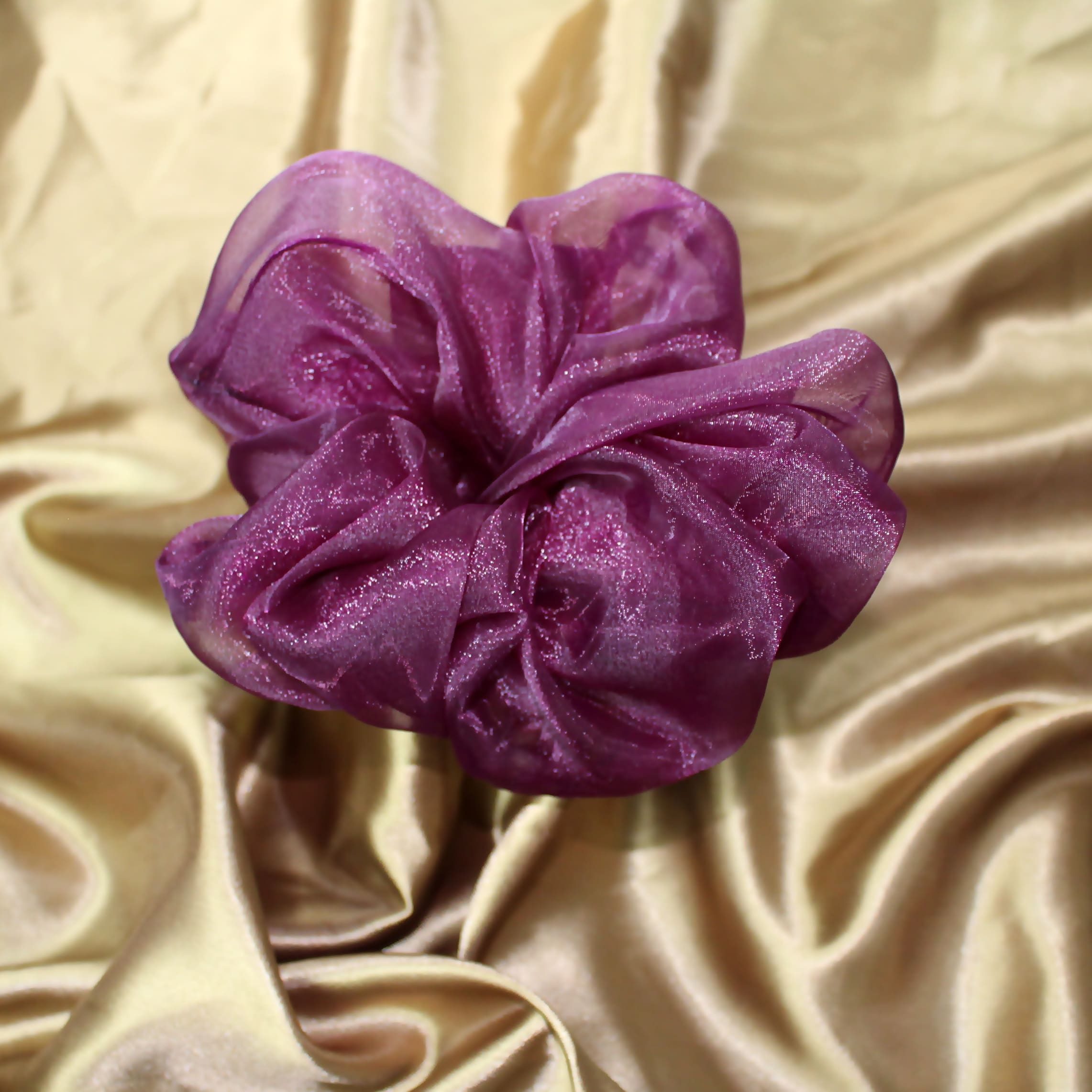 Maxi Scrunchie en organza violet - Marina - Chouchou ALEGRIHEAD
